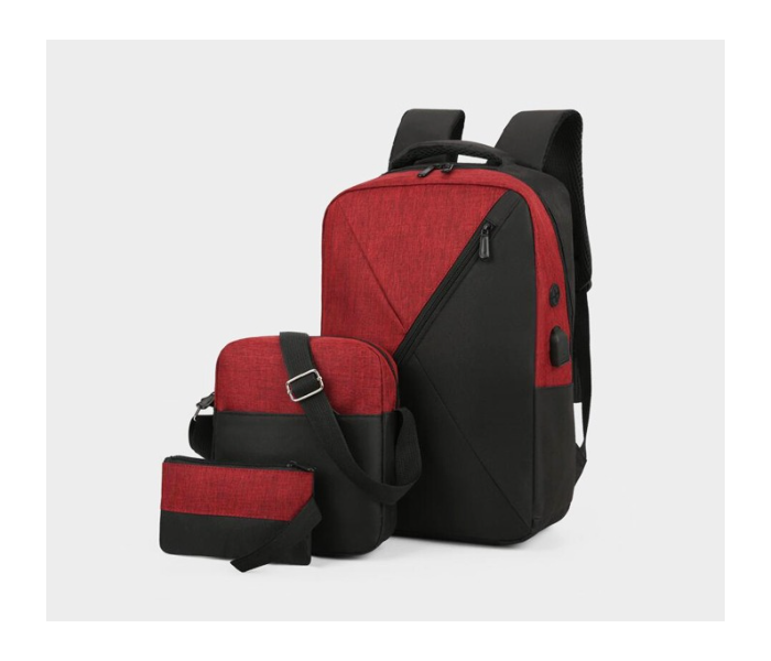 Three-Piece Splicing Couple Large Backpack 64168 | saudi.jazp.com