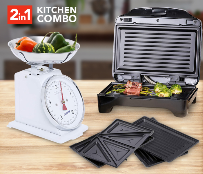 Buy Geepas GSM5425 3-in-1 750 Watts Sandwi69375 Price in Oman