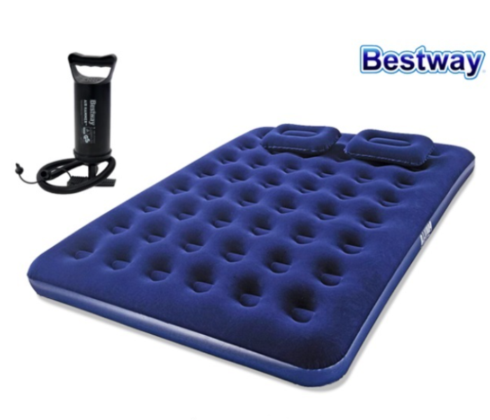Bestway 67002 Flocked Air Double Bed - Blue 71268 | Uae.Jazp.com