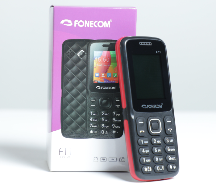 Fonecom F11 Dual Sim Base Phone - Red and 99725 | Uae.Jazp.com