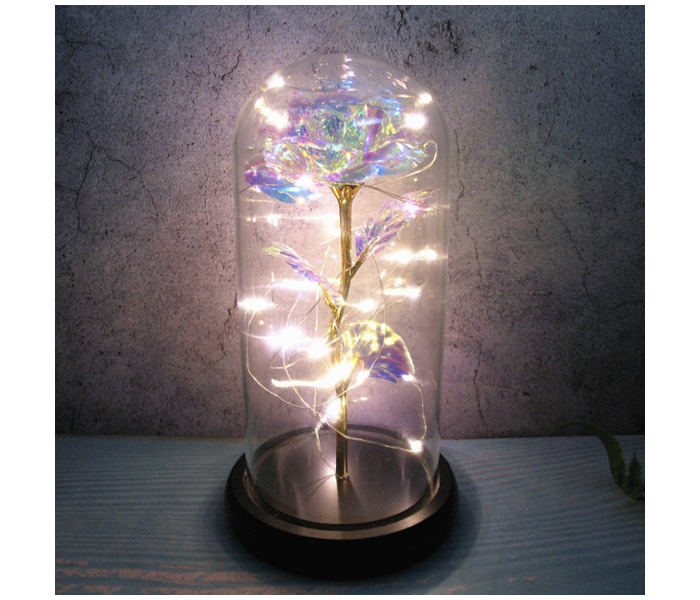 Buy Rose In Glass Cover With Led 126356 Price in Qatar, Doha