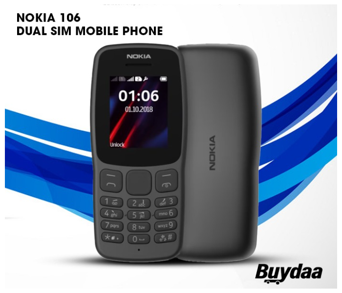 Nokia 106 Dual Sim Mobile Phone -130163 | saudi.jazp.com