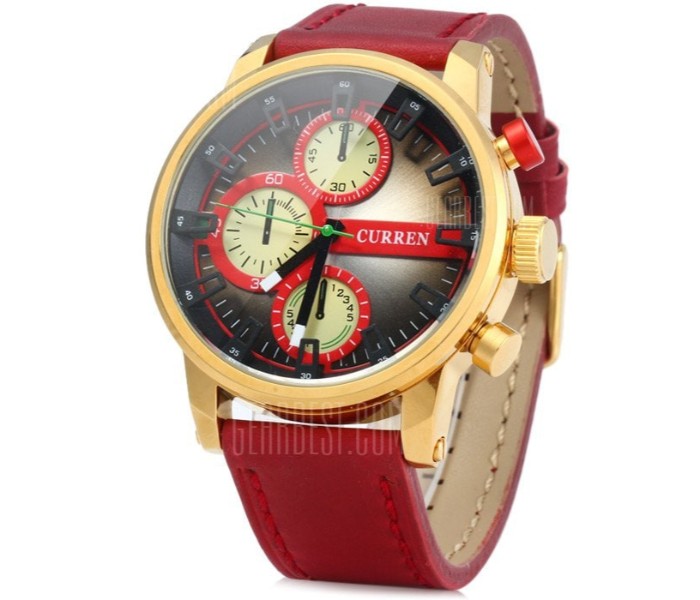 Cureen Leather Starp Watch for Men,1834 | Uae.Jazp.com