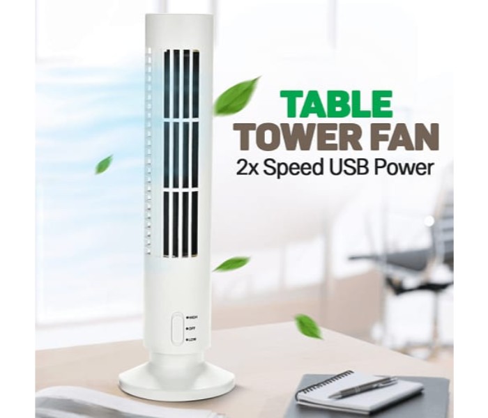 Buy Table Tower Fan 2x Speed USB P15695 Price in Qatar, Doha
