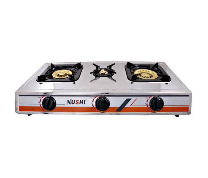 Nushi NS-302 Triple Burner Gas S8546 | Uae.Jazp.com