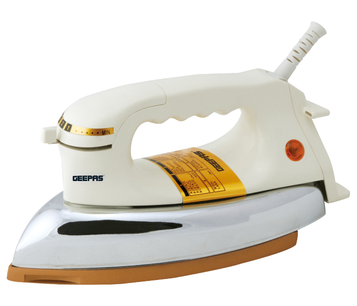 Geepas GDI2780 Dry Iron Golden Teflon Coating44879 | Uae.Jazp.com