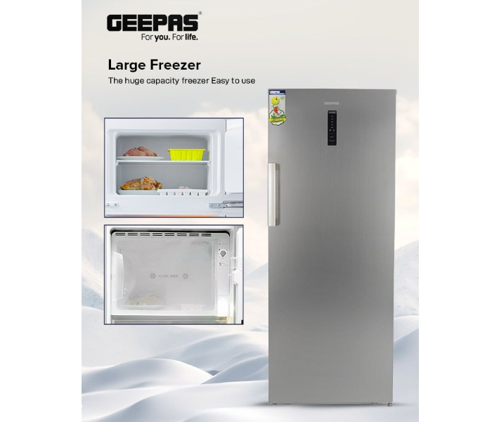 Geepas Single Door Upright Freezer GRFU502143078 | saudi.jazp.com