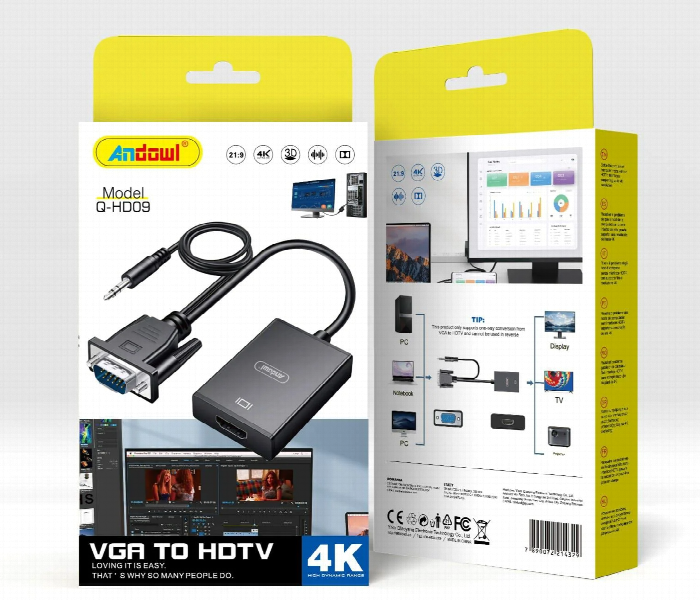 Buy Andowl Qhd09 Vga To Hdmi Conv7153786 Price in Qatar, Doha