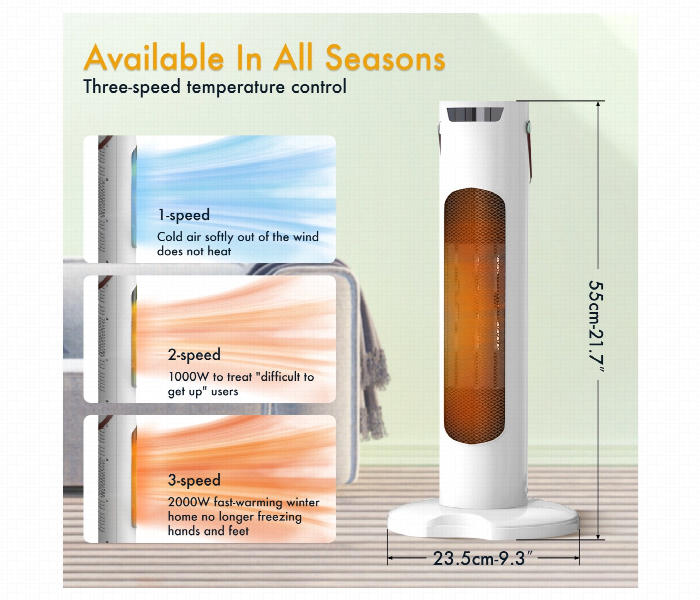 Buy Smart Tower Fan Room Heater W7158806 Price in Qatar, Doha