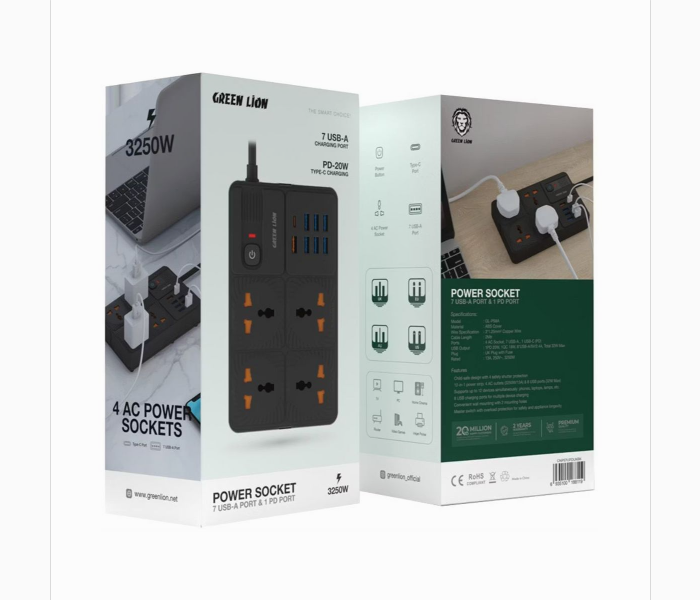 Buy Green Lion Uk Power Socket 7 7158879 Price in Qatar, Doha